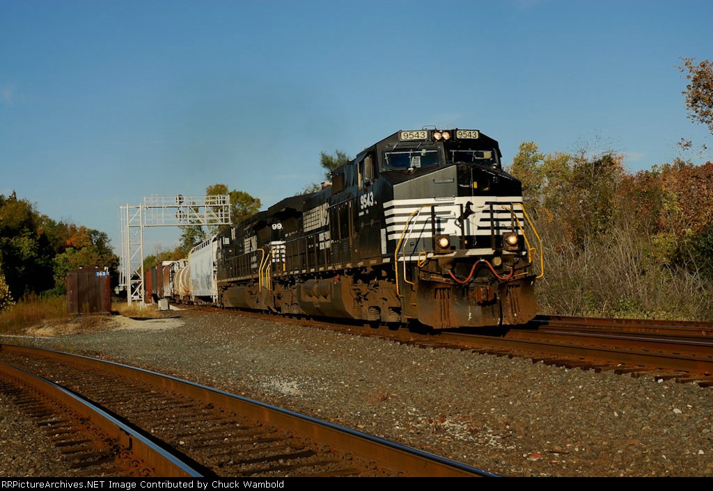 NS 9543 Eastbound at Sidney Ohio